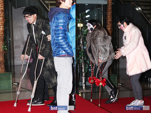 정형돈-길 부상으로 '2010 MBC 방송연예대상' 목발 투혼! | bnt뉴스