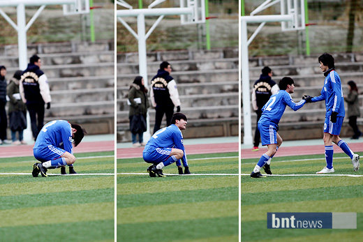 [포토] 김준수 '힘들지만 난 FC MEN 단장이니깐!' | bnt뉴스