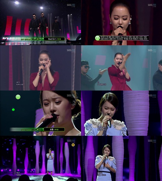 '인기가요' 백지영, 감미로운 '보통'& 섹시한 'BAD GIRL'! | bnt뉴스