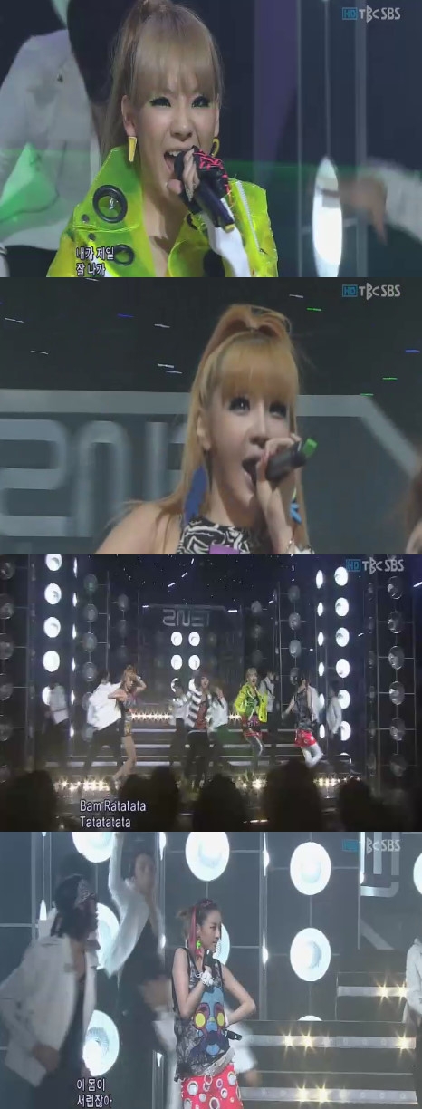 '인기가요' 2NE1, 인상적인 헤어 "산다라박 머리 상하겠네~" | bnt뉴스