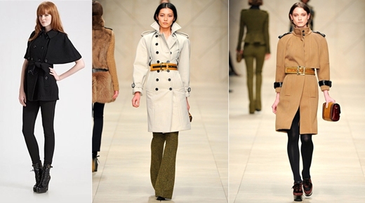 2011 F/W 트렌치코트, 럭셔리 클래식 vs 트랜스포머 케이프 스타일 | bnt뉴스