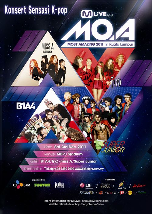 CJ E&M, 2011 MO.A 라인업 발표…슈주·미쓰에이·f(x)·2AM·B1A4 | bnt뉴스