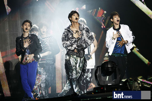 [포토] SM신인그룹 EXO '세계무대 진출하고파' | bnt뉴스