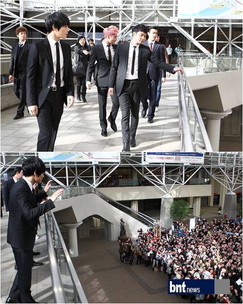 [bnt포토] JYJ, 팬들 얼마나 오셨나? '깜짝' 'KBEE 2012' | bnt뉴스
