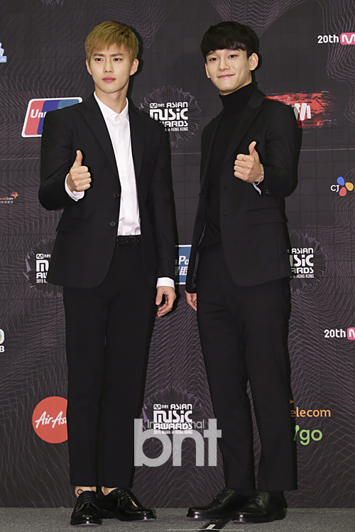 [bnt포토] 엑소 수호-첸 '둘이서도 미친 존재감' (2015 MAMA) | bnt뉴스