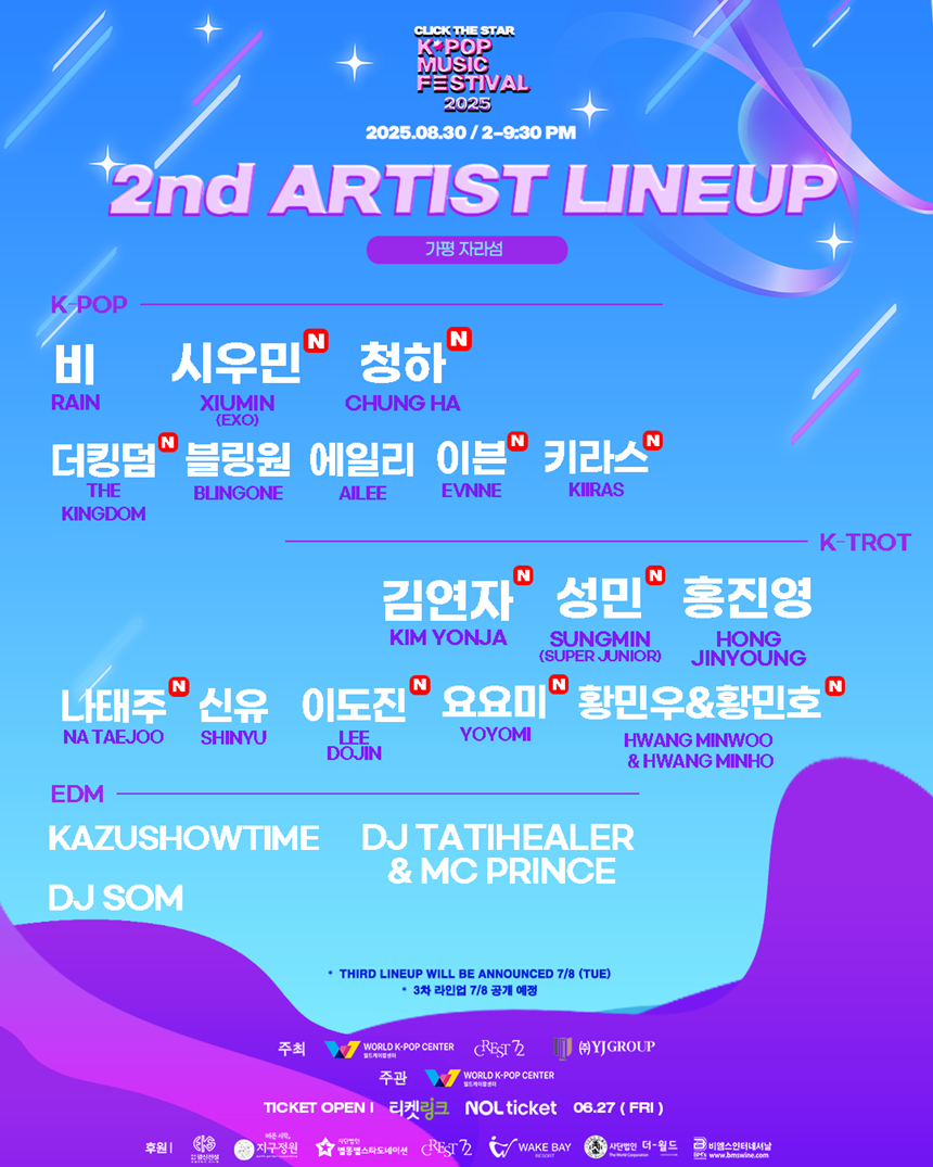 ‘2025 클릭더스타 케이팝 뮤직 페스티벌’ 2차 라인업 공개 | bnt뉴스